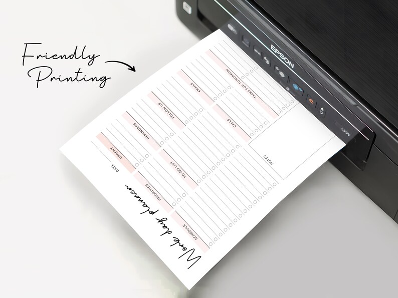 Editable Work Planner Template, Work Day Organizer Printable Daily ...