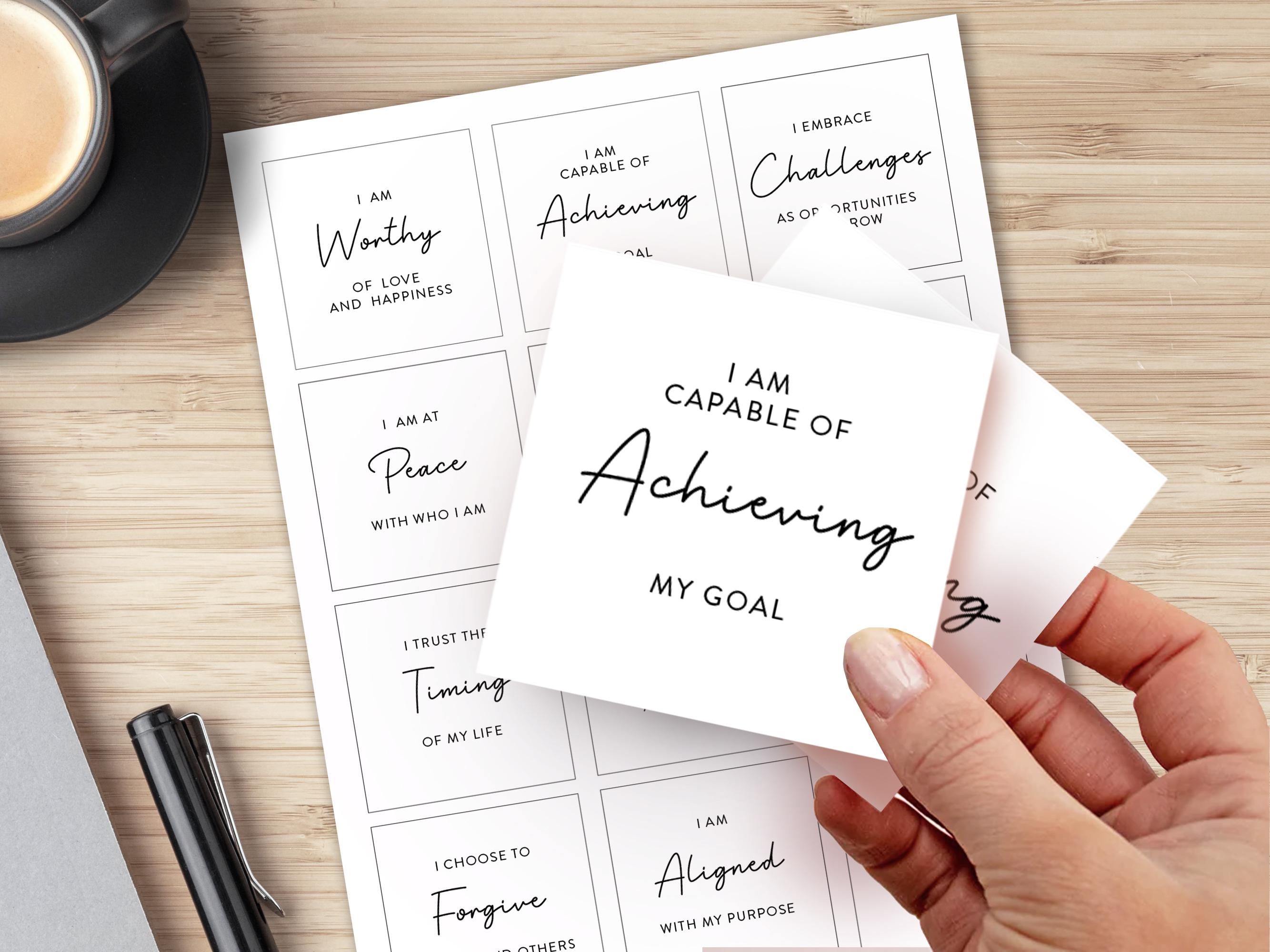 30 Days Affirmation Cards Printable, Vision Board Printables ...