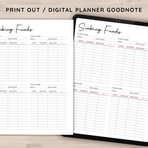 Sinking Funds Tracker Printable Sinking Funds Tracker Sheet, Sink Funds ...