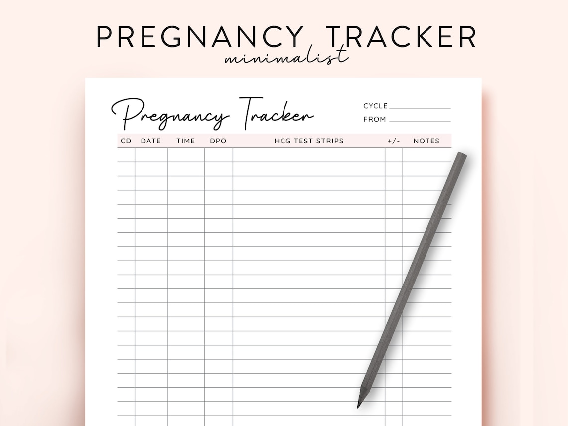 Pregnancy Test Strips Tracker, Pregnancy Test Tracker Ovulation ...