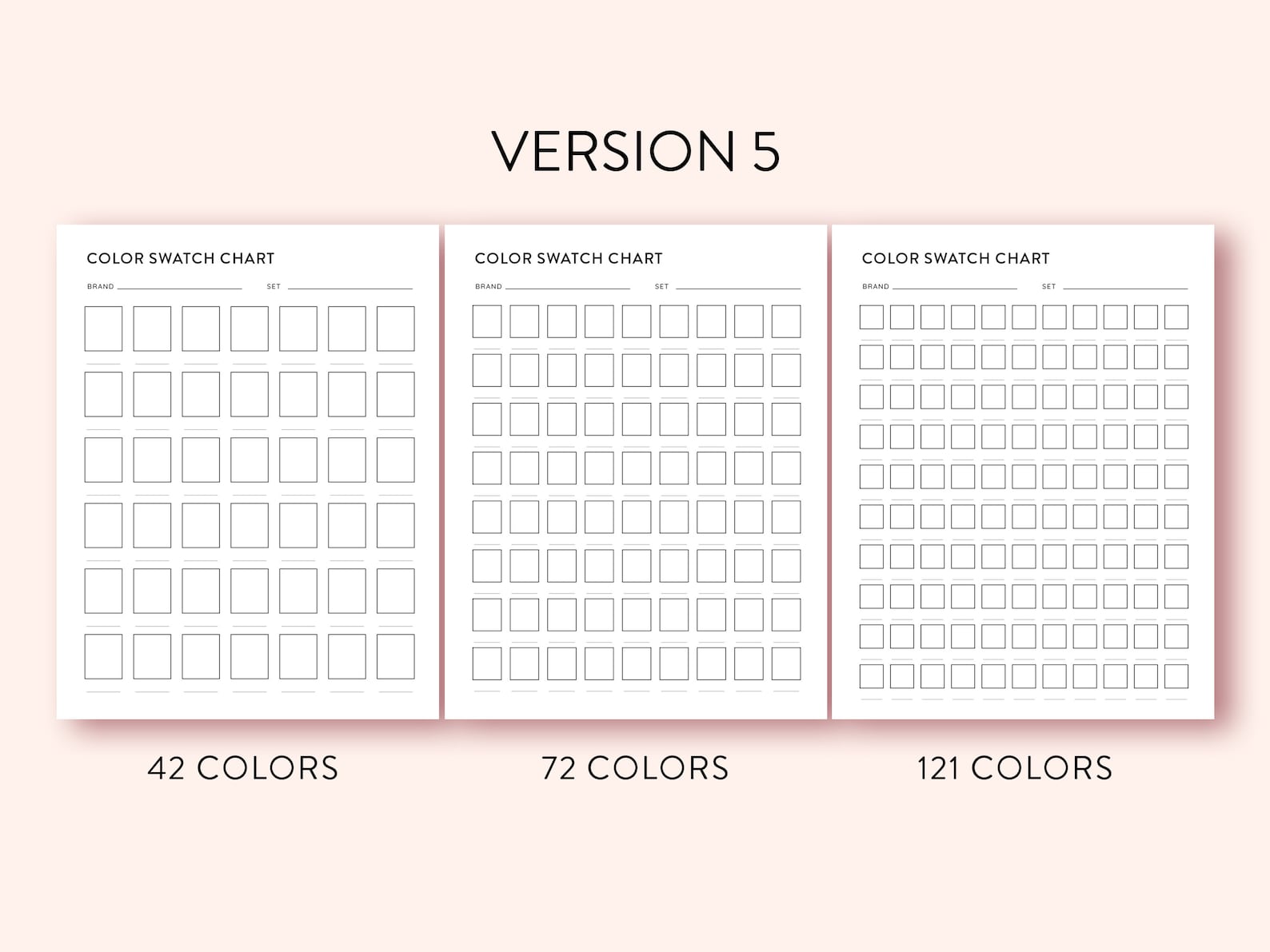 Color Swatch Chart Blank Color Chart Printable Color Swatch Template ...