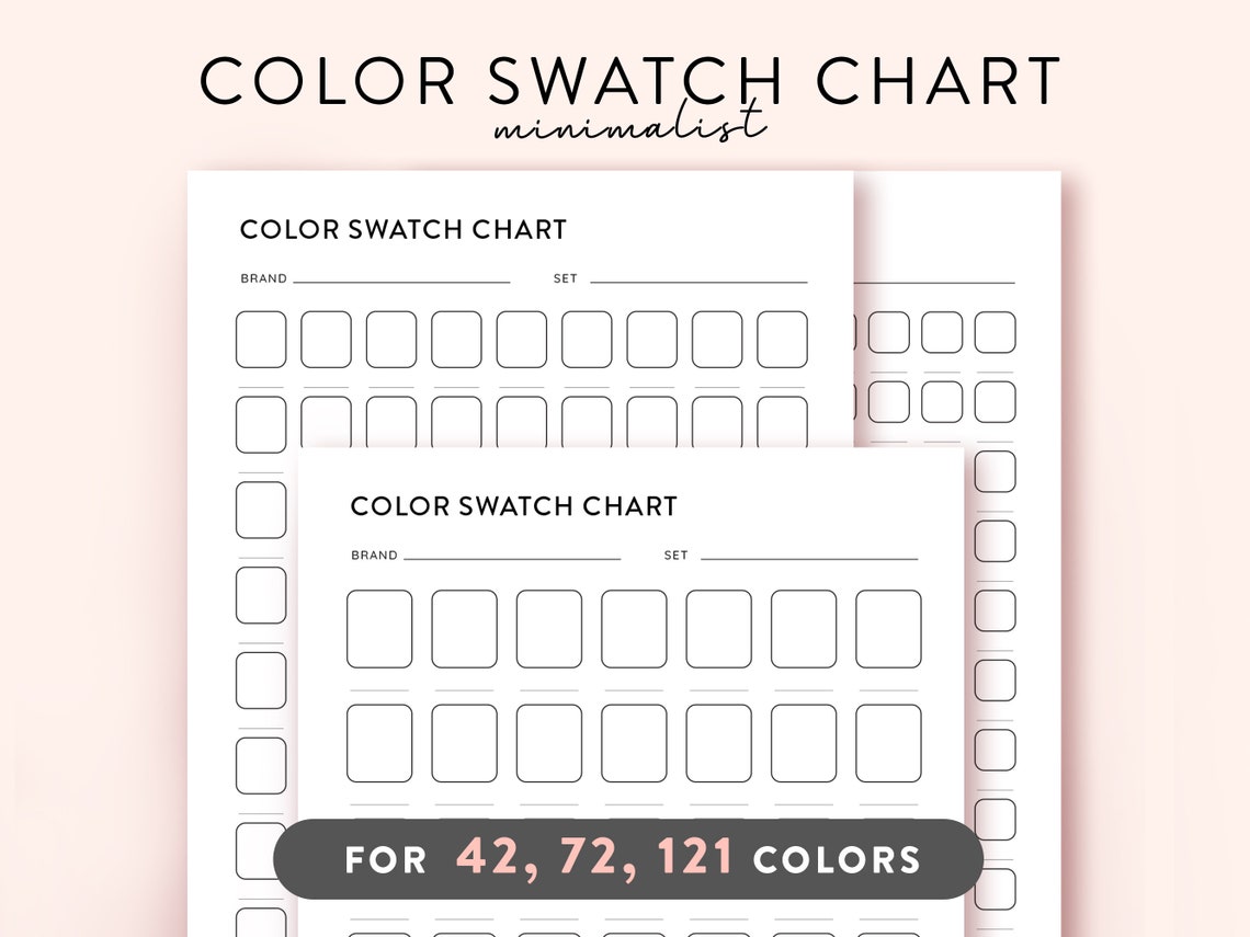 Color Swatch Chart Blank Color Chart Printable Color Swatch Template ...