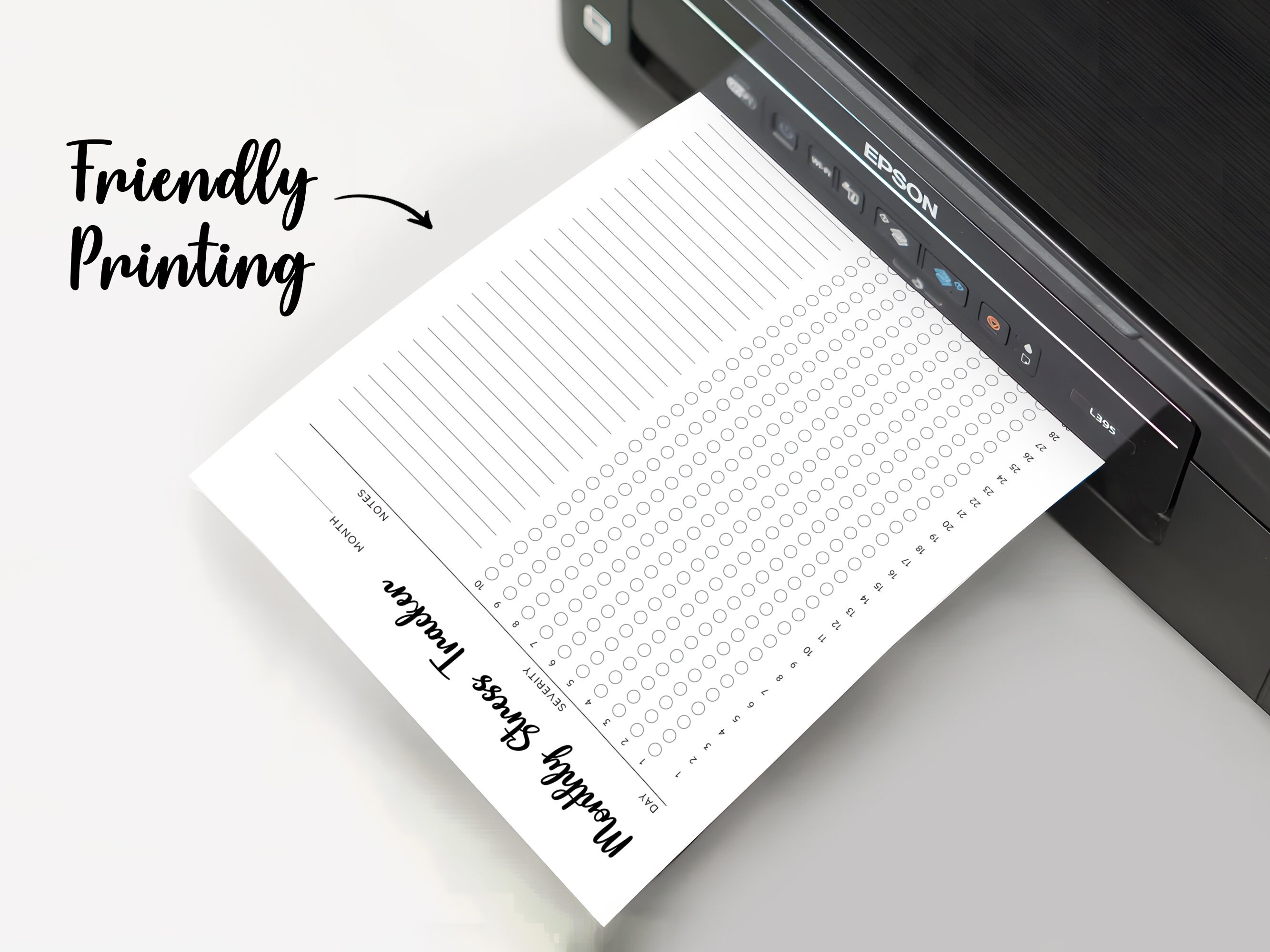 Minimalist Stress Tracker Printable, Daily Stress Level Stress Log ...