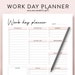 Editable Work Planner Template, Work Day Organizer Printable Daily ...