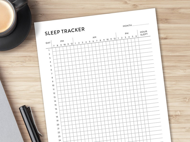 Sleep Tracker Printable, Monthly Sleep Tracker Planner Printable PDF ...