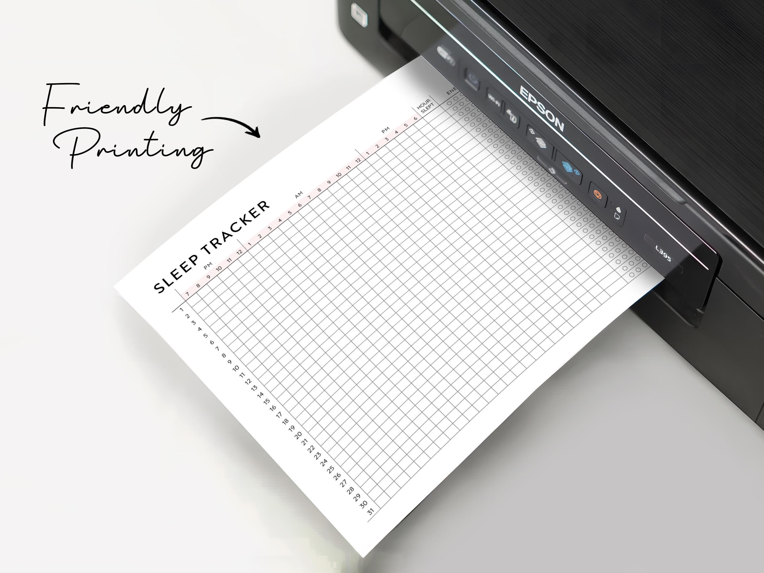 Sleep Tracker Printable, Monthly Sleep Tracker Planner Printable PDF ...