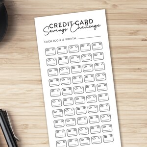 Credit Card Savings Challenge Printable A6, Credit Card Debt Challenge ...