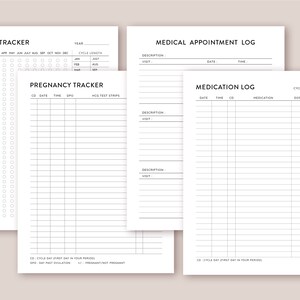 Fertility Journal Ovulation Tracker Printable, BBT Chart, Pregnancy ...
