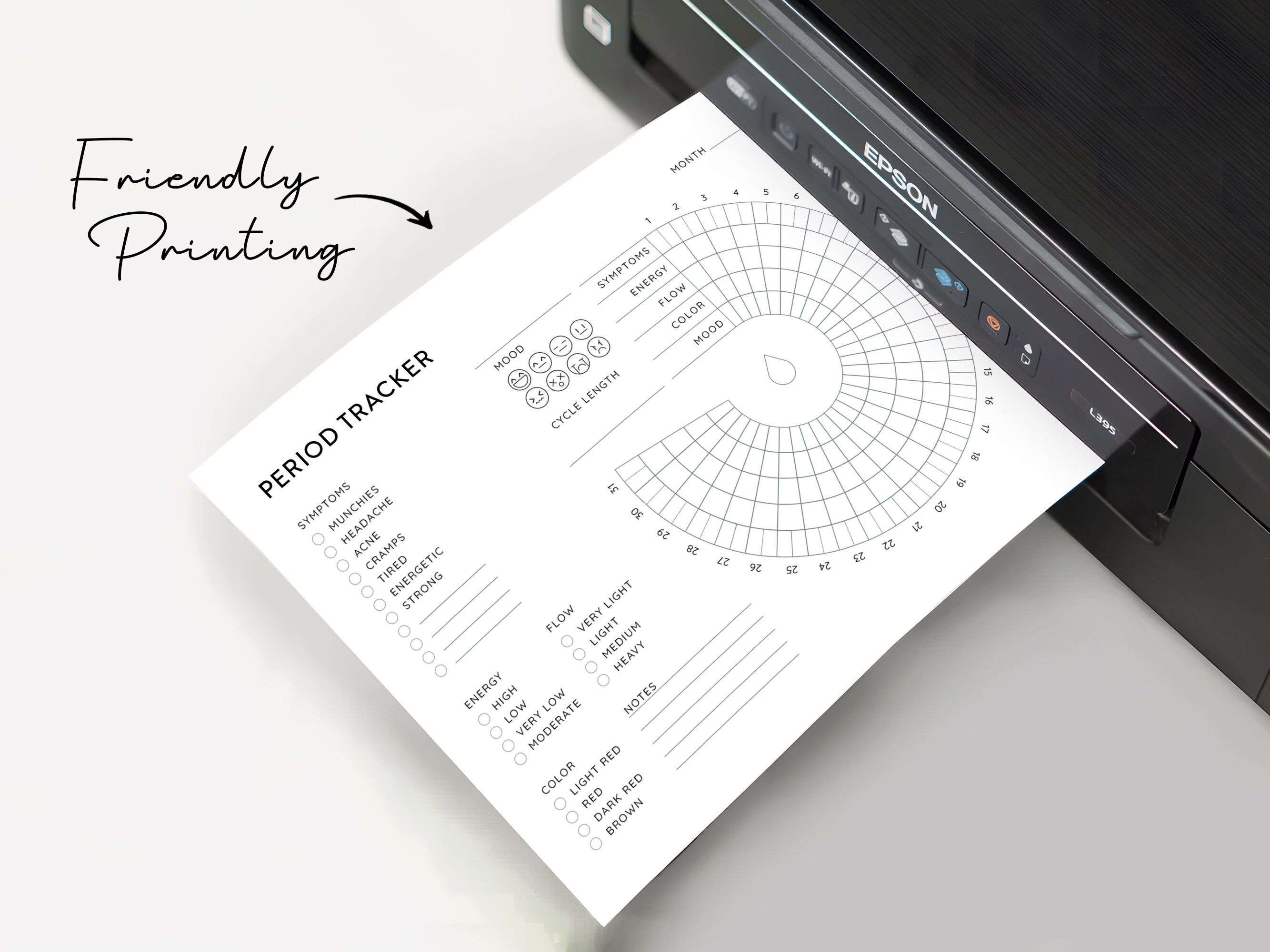 Minimal Period Tracker Digital Women Period Planner Landscape ...