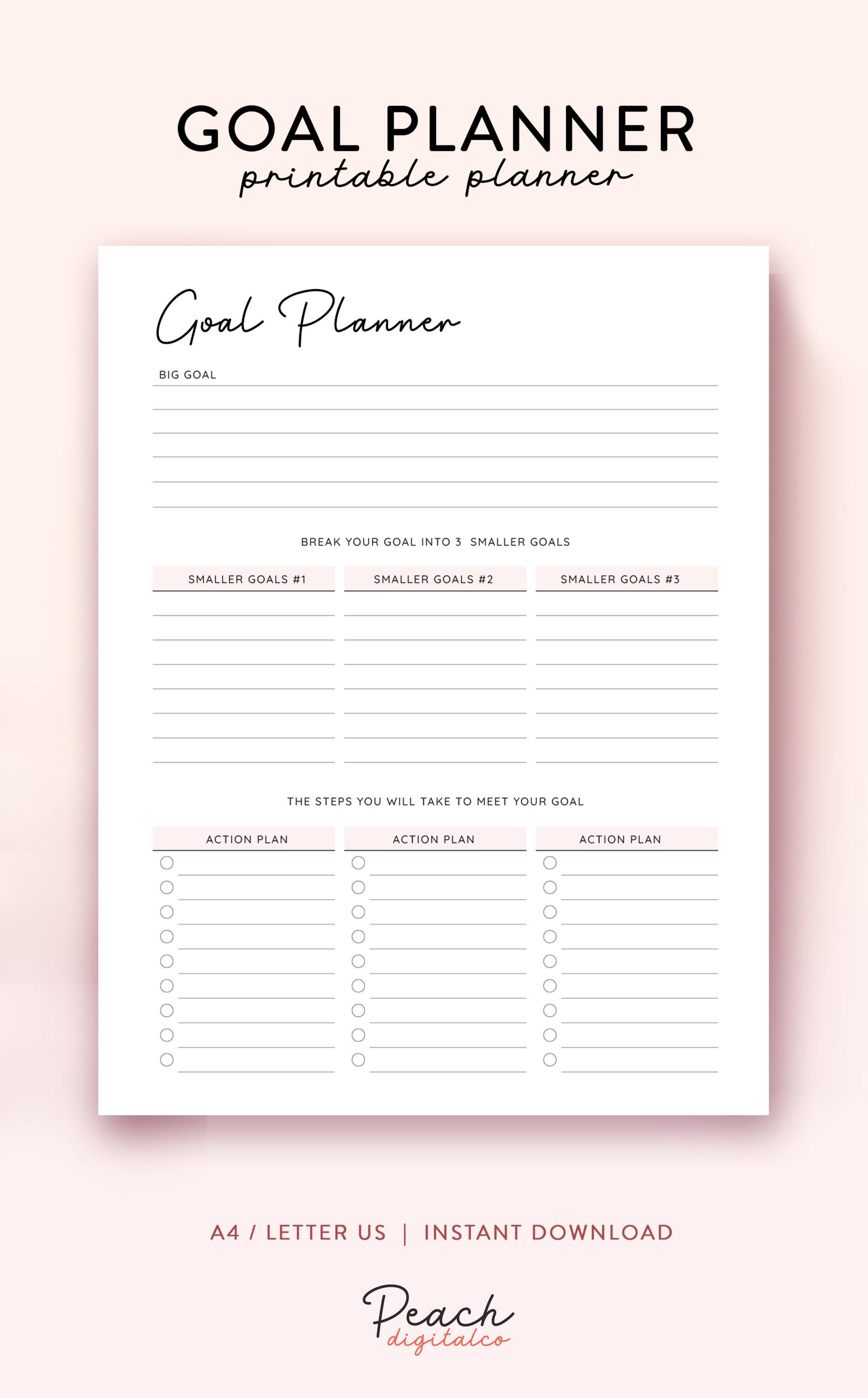2025 Goal Settings Worksheet Printable, Goal Planner Printable Goal ...