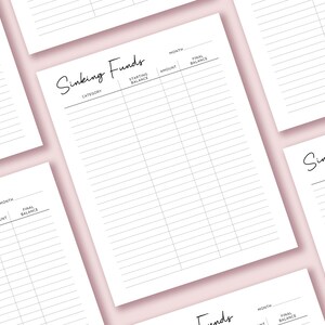 Sinking Funds Tracker Printable Sinking Funds Tracker Sheet, Sink Funds ...