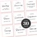 30 Days Affirmation Cards Printable, Vision Board Printables ...