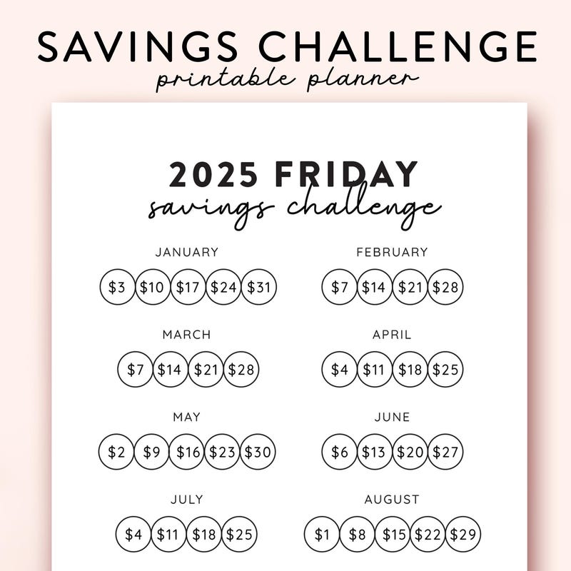 Savings Challenge $800 - Etsy