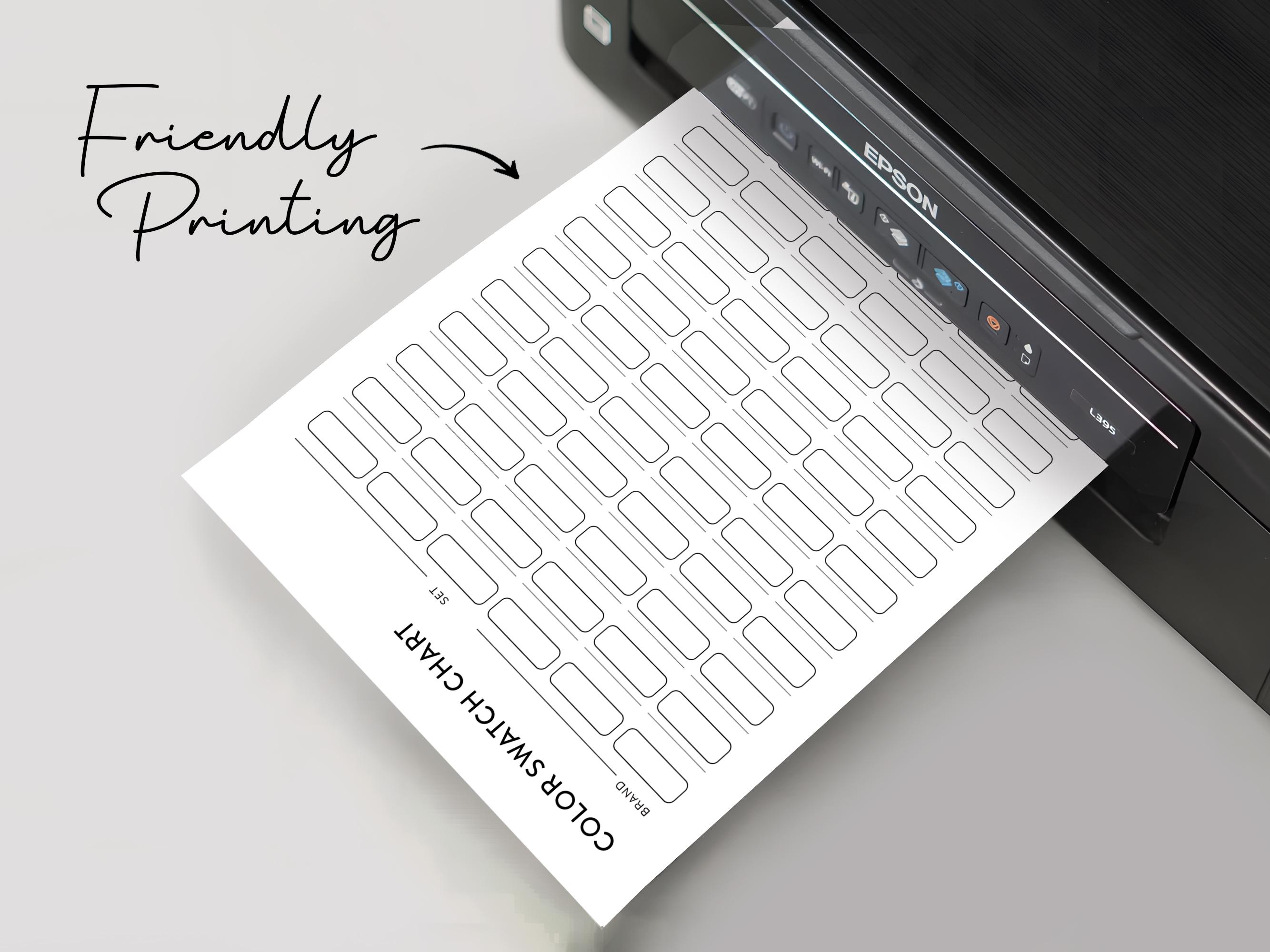 Color Swatch Chart Blank Color Chart Printable Color Swatch Template ...