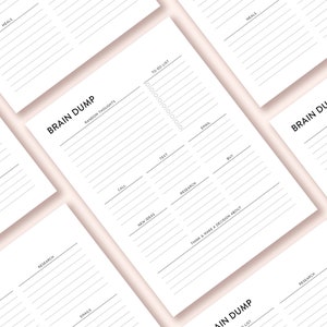 Brain Dump Printable, Thought Organizer, ADHD Brain Dump, Thought ...