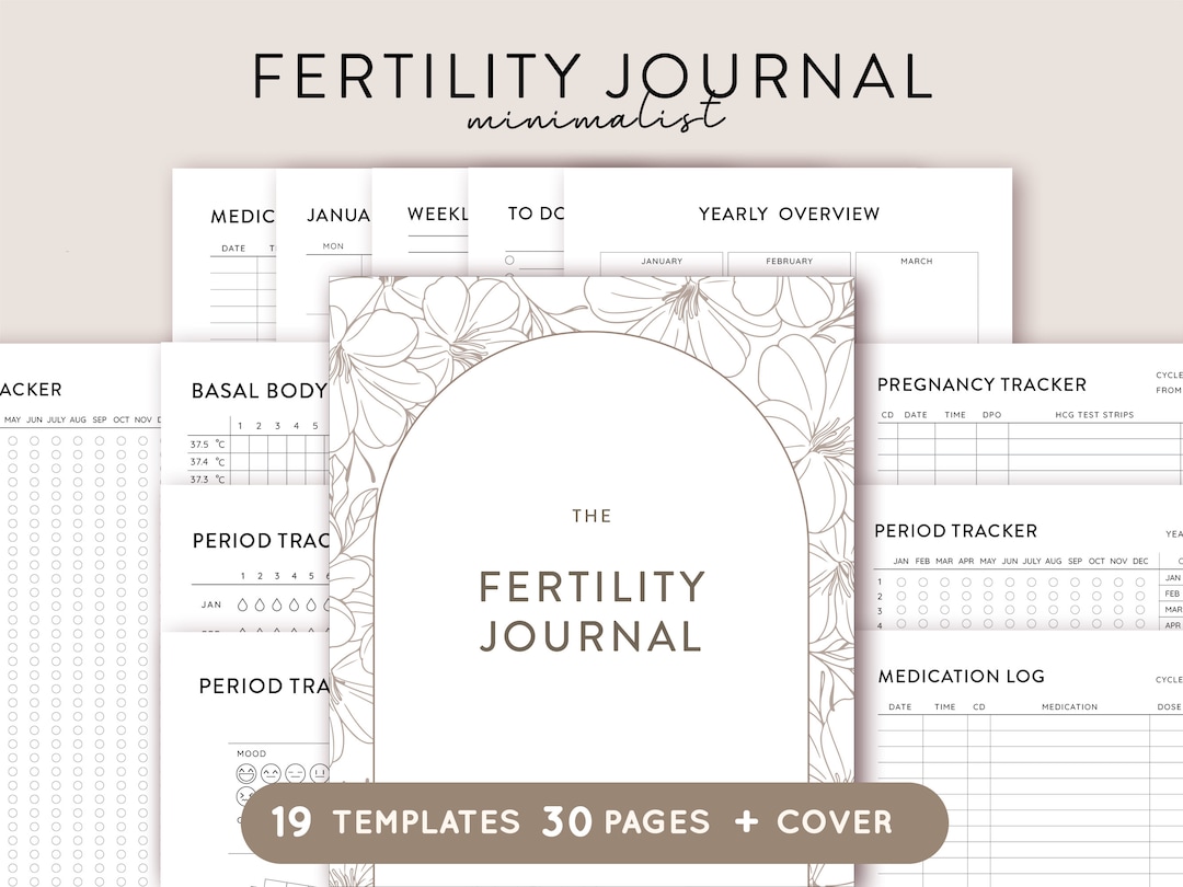 Fertility Journal Ovulation Tracker Printable, BBT Chart, Pregnancy ...