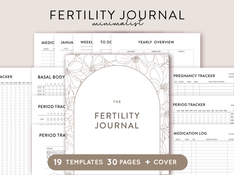 Fertility Journal Ovulation Tracker Printable, BBT Chart, Pregnancy ...