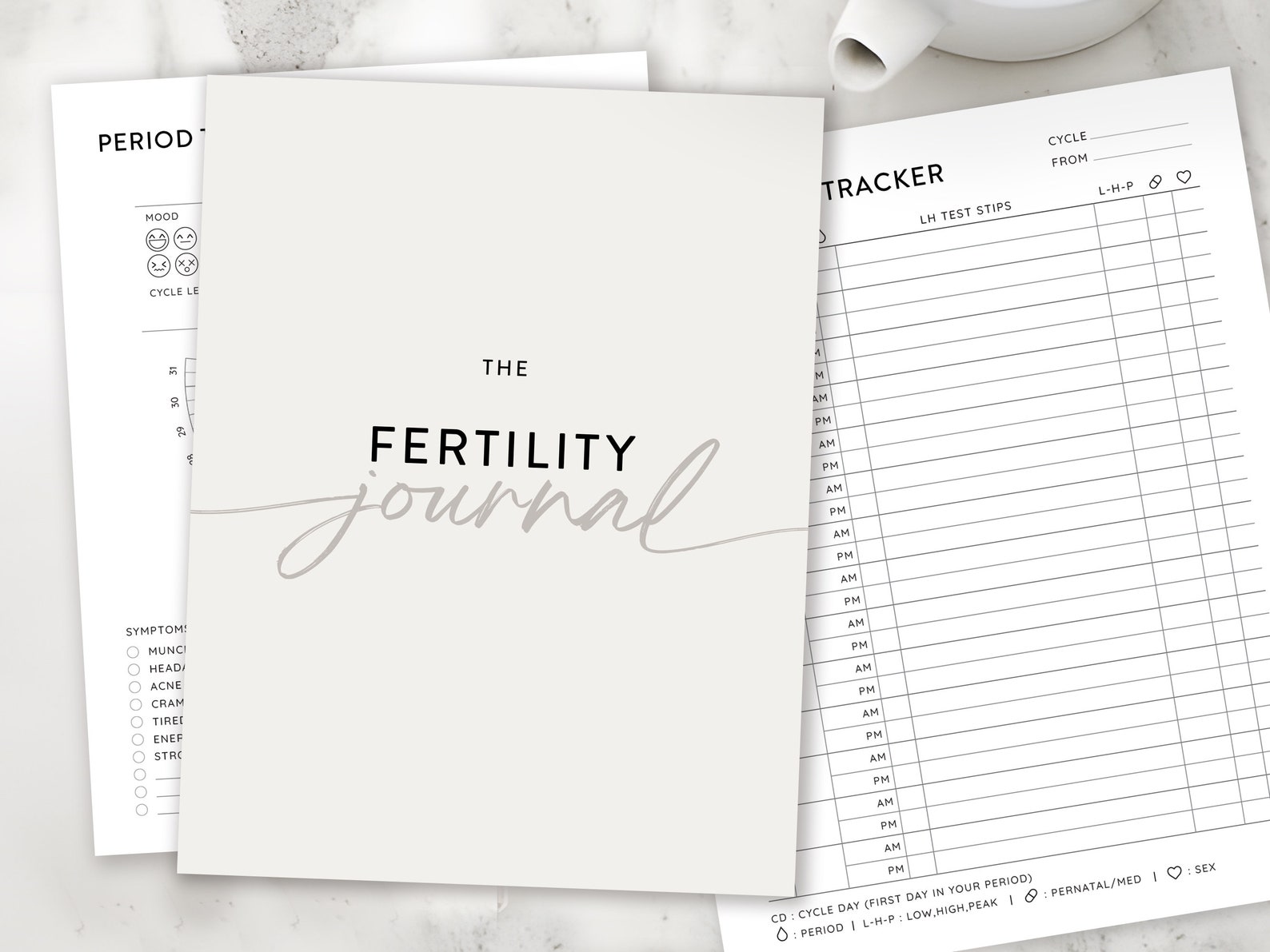 Fertility Journal Ovulation Tracker Printable, BBT Chart, Pregnancy ...