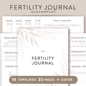 Fertility Journal Ovulation Tracker Printable, BBT Chart, Pregnancy ...