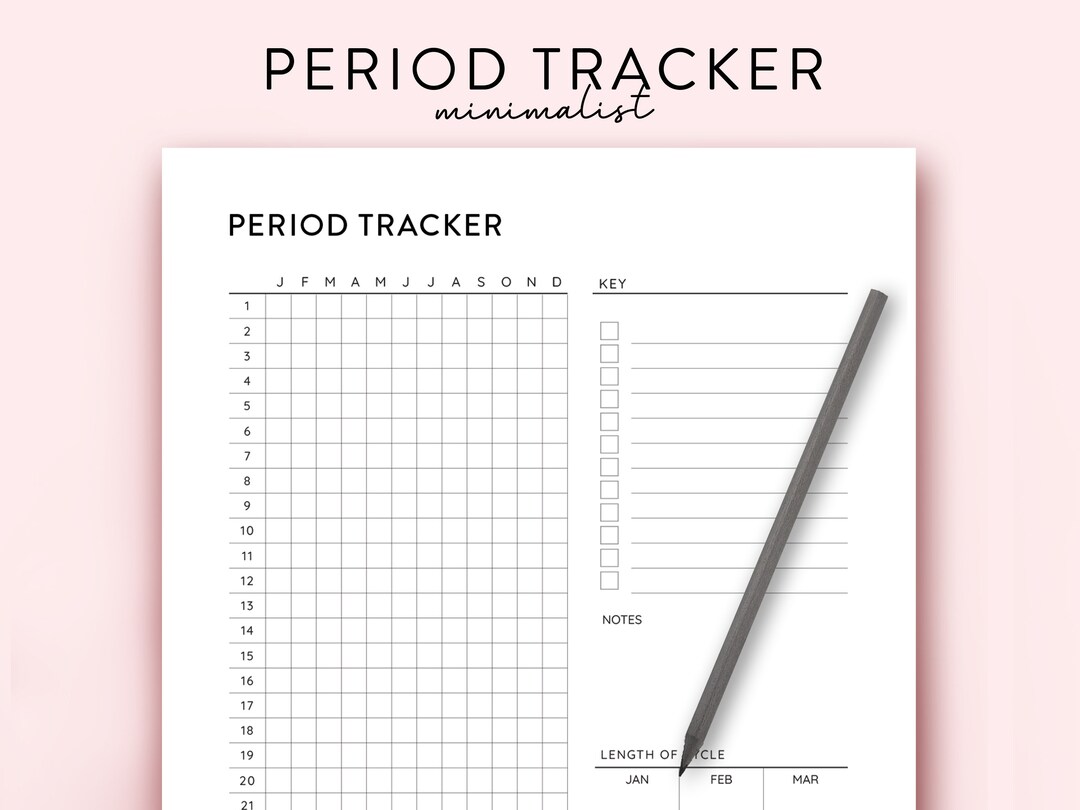 Printable Period Tracker Digital Period Tracker, Period Planner, Period ...