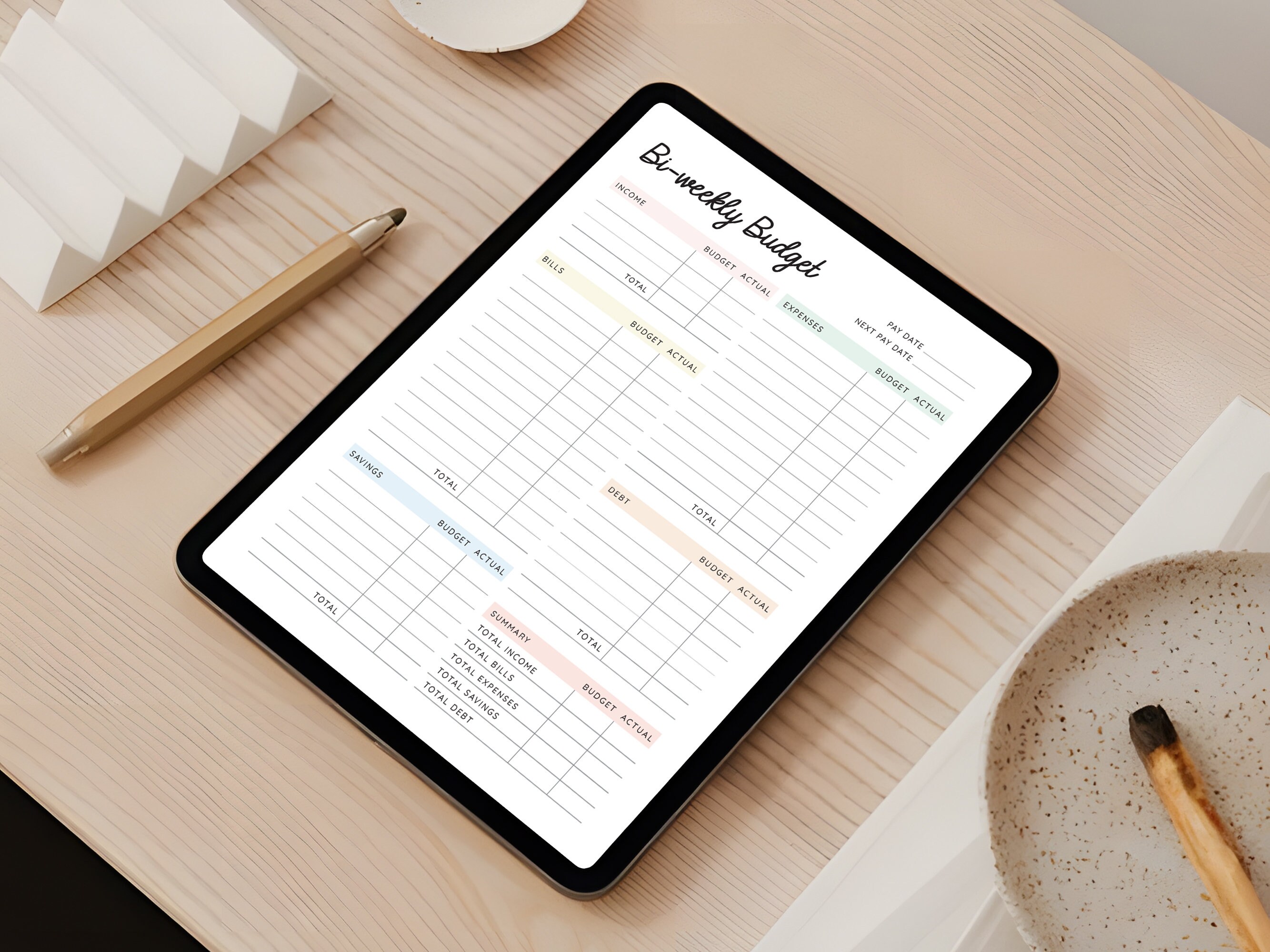Bi-weekly Budget Planner Printable Biweekly Budget Planner Printable ...