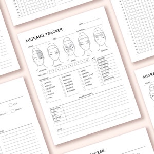 Migraine Tracker Printable, Headache Tracker Template, Migraine Track ...