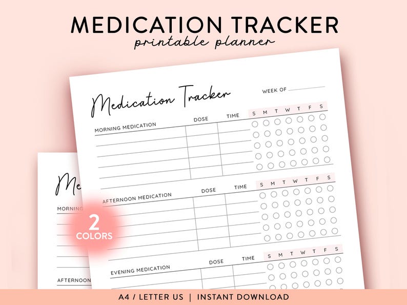 Medication Tracker Printable, Medication Log, Medication Chart ...