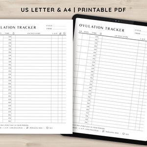 Ovulation Test Strips Tracker, Ovulation Tracker Printable, Ovulation ...