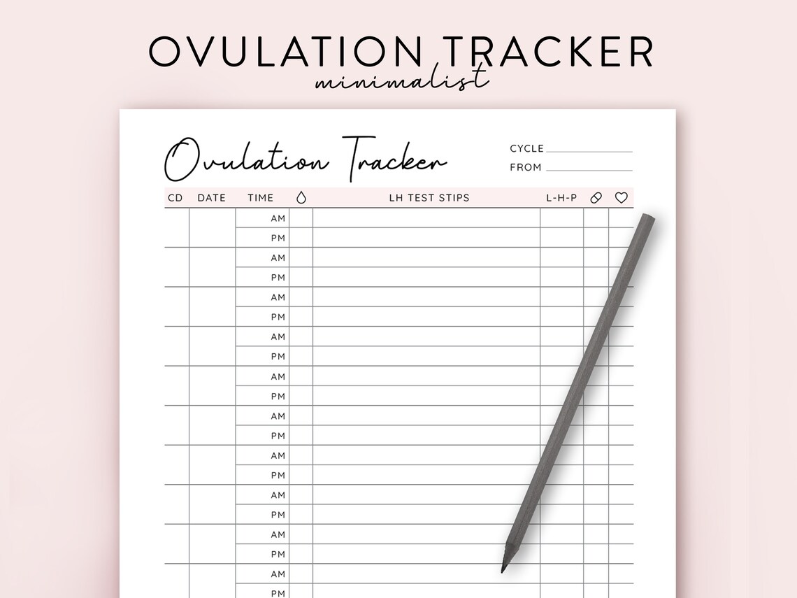 Ovulation Test Strips Tracker Ovulation Tracker Printable Ovulation ...