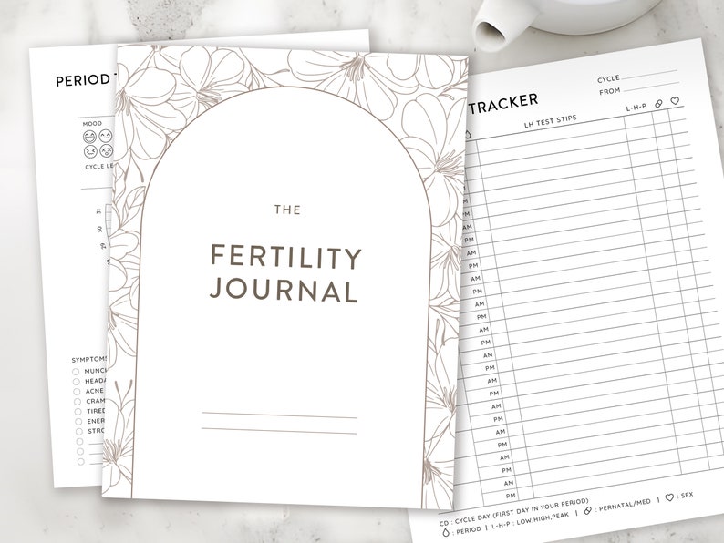 Fertility Journal Ovulation Tracker Printable, BBT Chart, Pregnancy ...