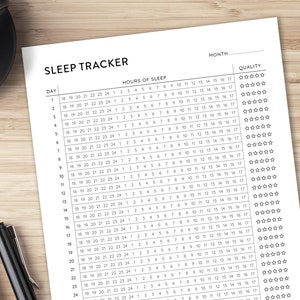 Sleep Tracker Printable, Monthly Sleep Tracker Planner Printable PDF ...