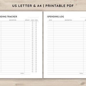 Digital Spending Tracker Printable Spending Log Monthly Expense Log ...
