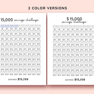 Savings Challenge Bundle Printable, 100 Envelope Challenge, Money Saving Challenge Budget ...