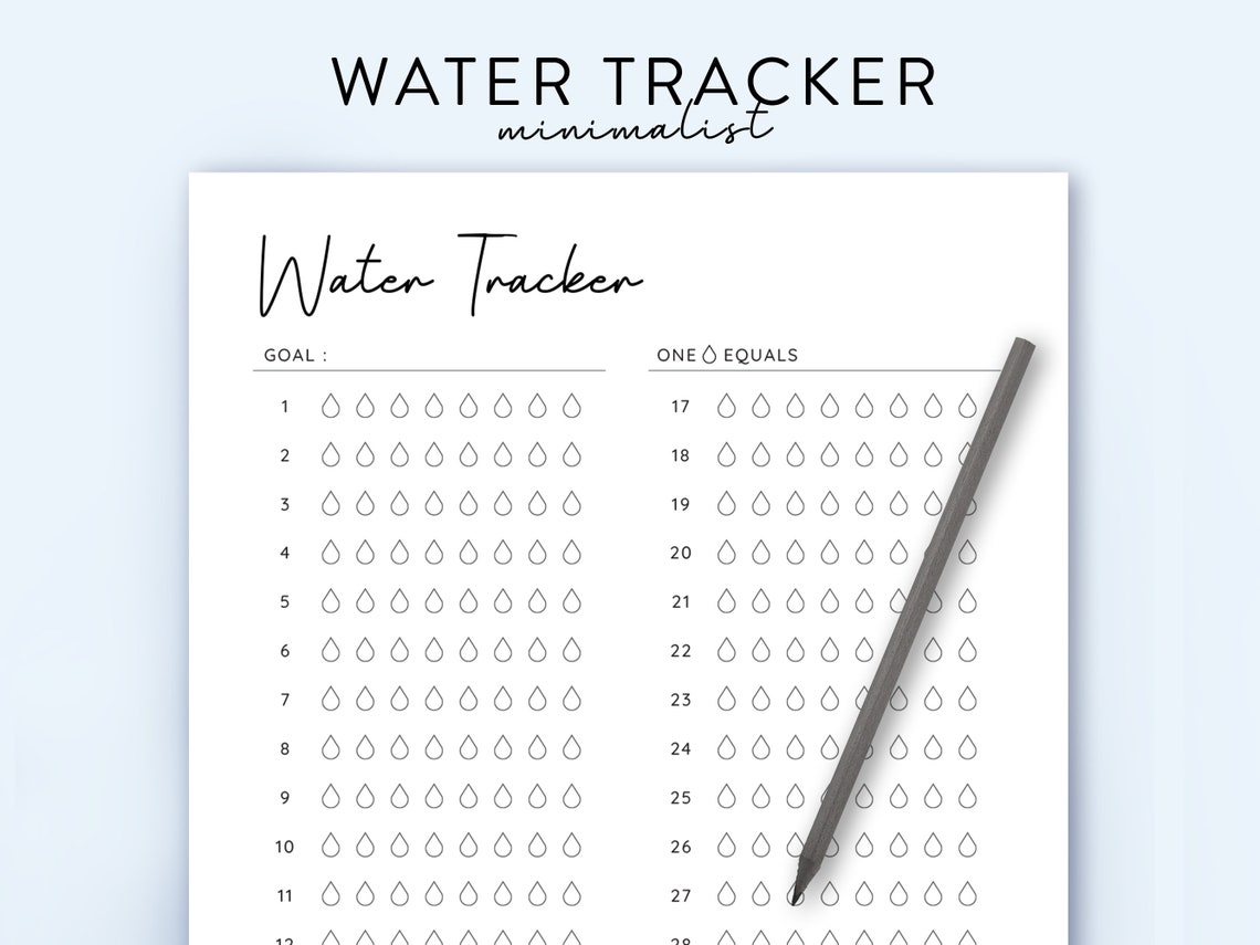 Editable Monthly Water Tracker Printable, Monthly Water Intake Tracker ...