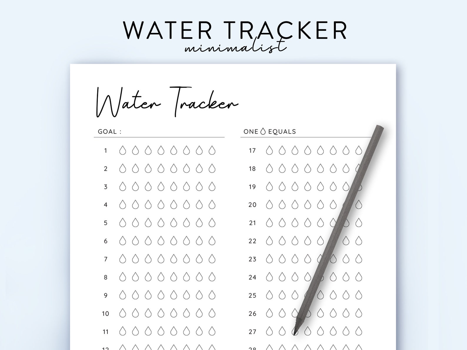 Editable Monthly Water Tracker Printable, Monthly Water Intake Tracker ...