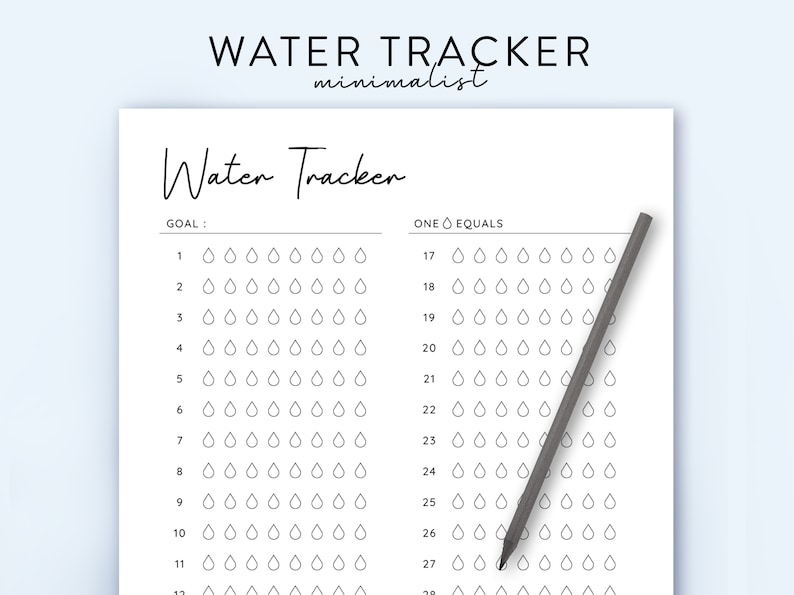 Editable Monthly Water Tracker Printable, Monthly Water Intake Tracker ...