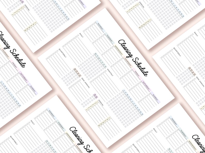 Editable Cleaning Schedule Template Weekly Weekly Cleaning Goodnotes ...