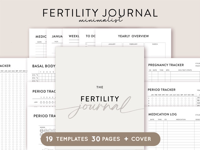 Fertility Journal Ovulation Tracker Printable, BBT Chart, Pregnancy ...