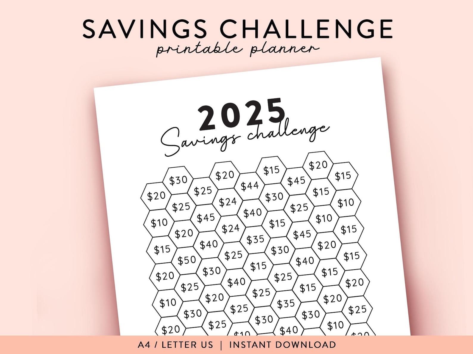 2025 Savings Challenge Printable, Save 2025 Challenge Low Budget ...