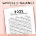2025 Savings Challenge Printable, Save 2025 Challenge Low Budget ...