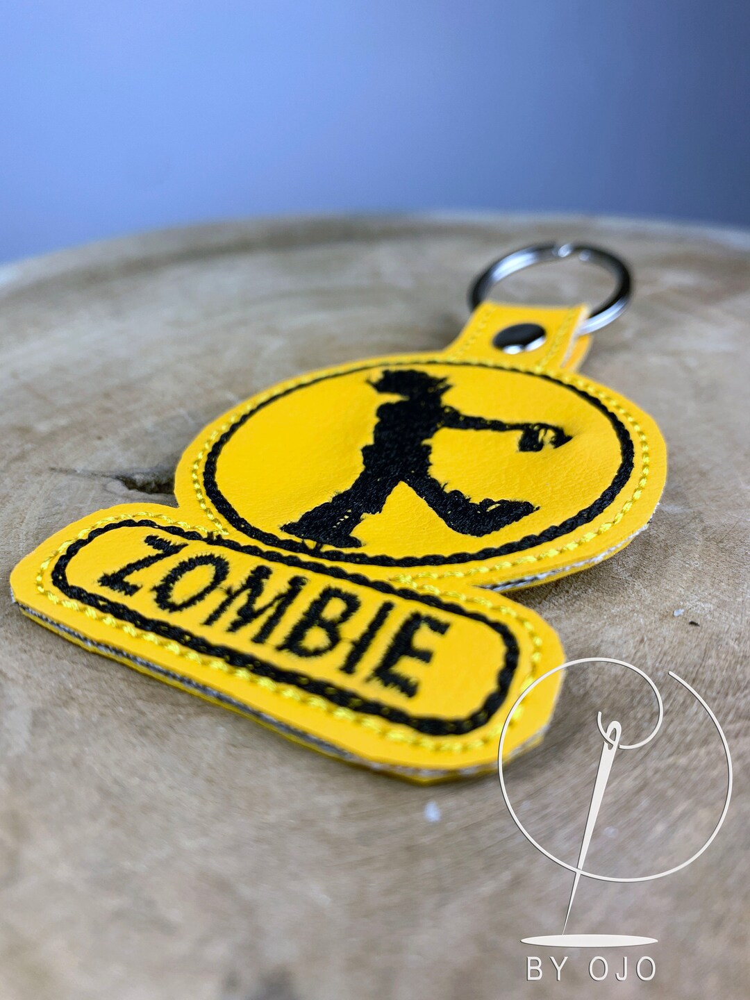 Keychain Backpack Pendant Warning Sign Zombie Keyfob - Etsy