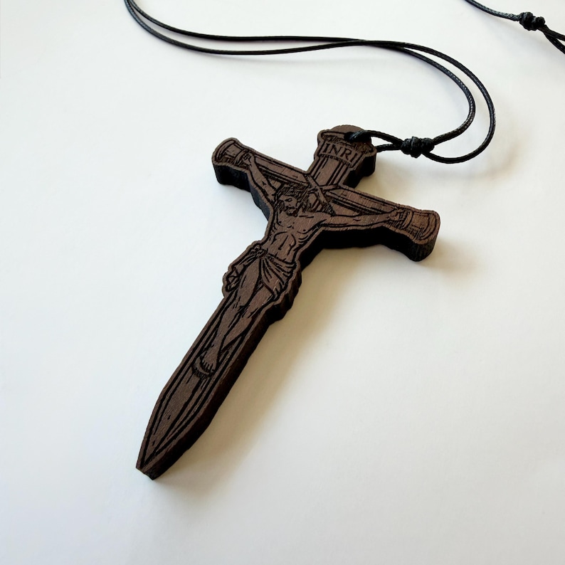 Rosary Making Supplies Bulk Crucifix Pendant Wooden Cross Nail Detail ...