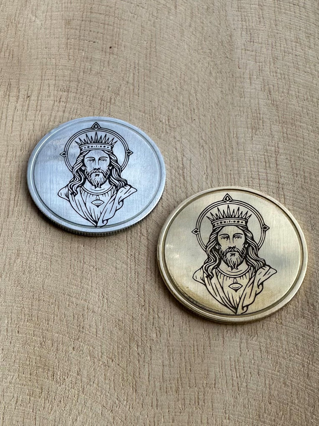 Christ the King Custom Engraved Christian Challenge Coin EDC Pocket ...