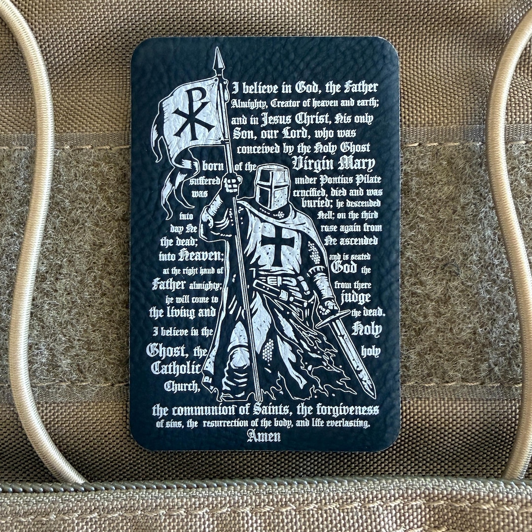 Apostles Creed Patch Crusader Knight Hook and Loop Tactical EDC ...