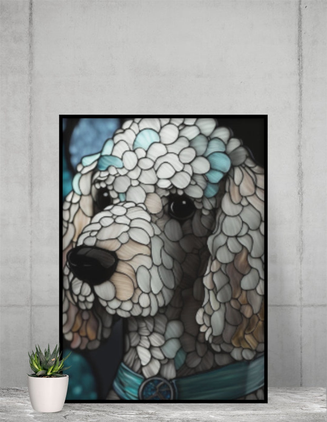 Digital Image Only, Poodle, Window Stained Glass Look, - Etsy