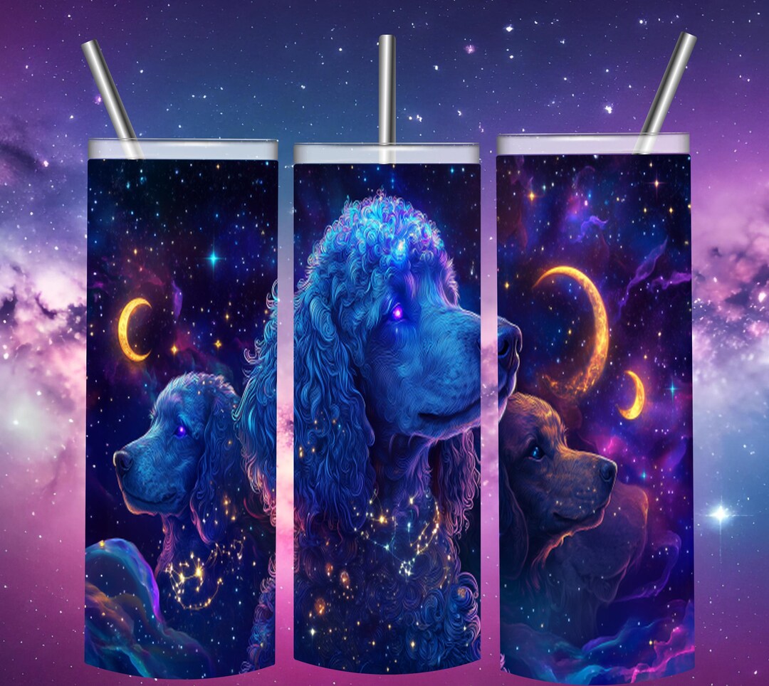 TUMBLER 20 Oz Celestial Poodle Clipart – Cosmic Dog Galaxy Art ...