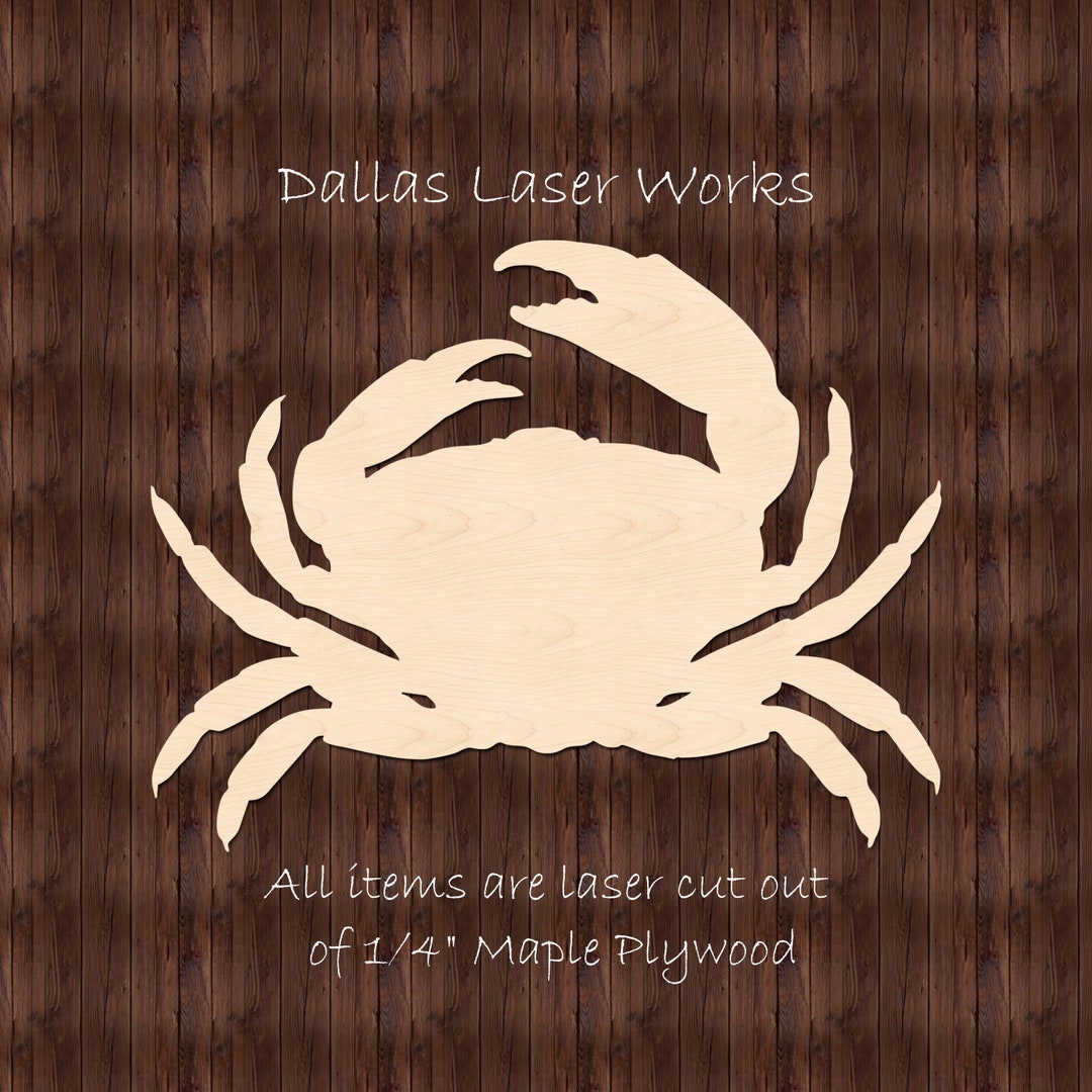 Laser Cut Crab-wooden Crab-unfinished Crab Shape - Etsy