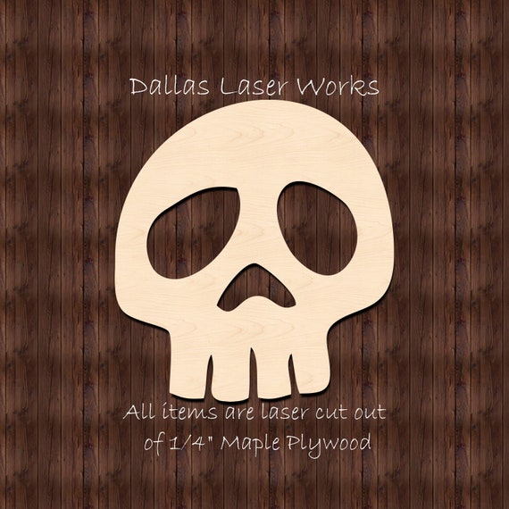 Skull-halloween Skull-laser Cut Unfinished Wood Shapes-skull | Etsy