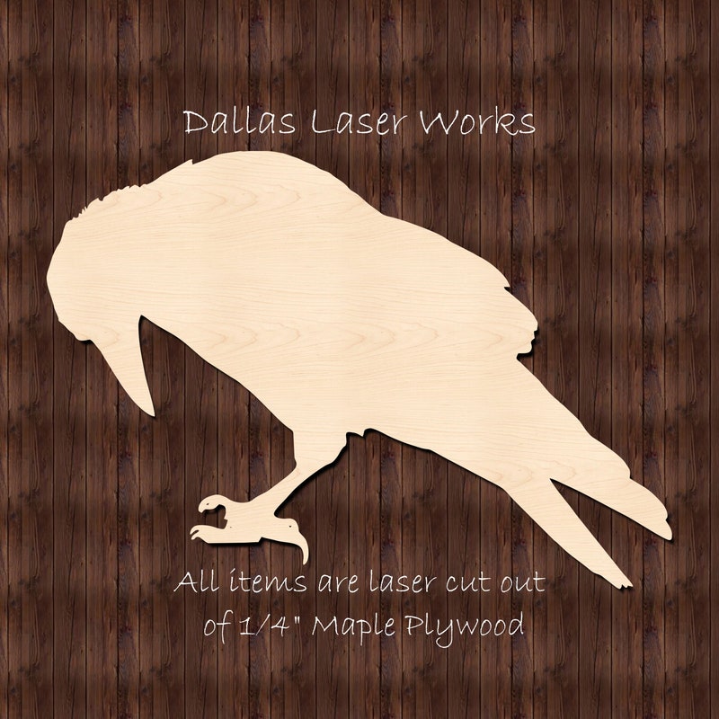 Wooden Crow - Etsy