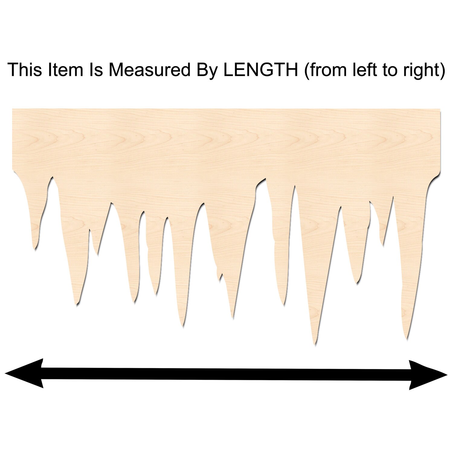 Icicle Shape-wooden Icicle Cutout-unfinished Icicle Blank - Etsy Singapore